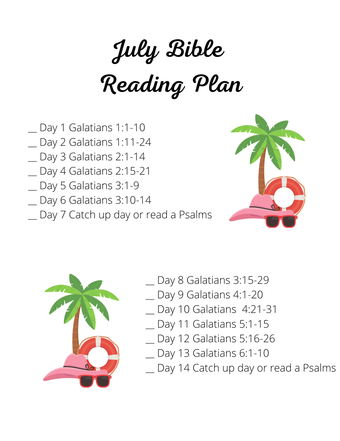 July Bible Reading Plan – Life in The Mundane