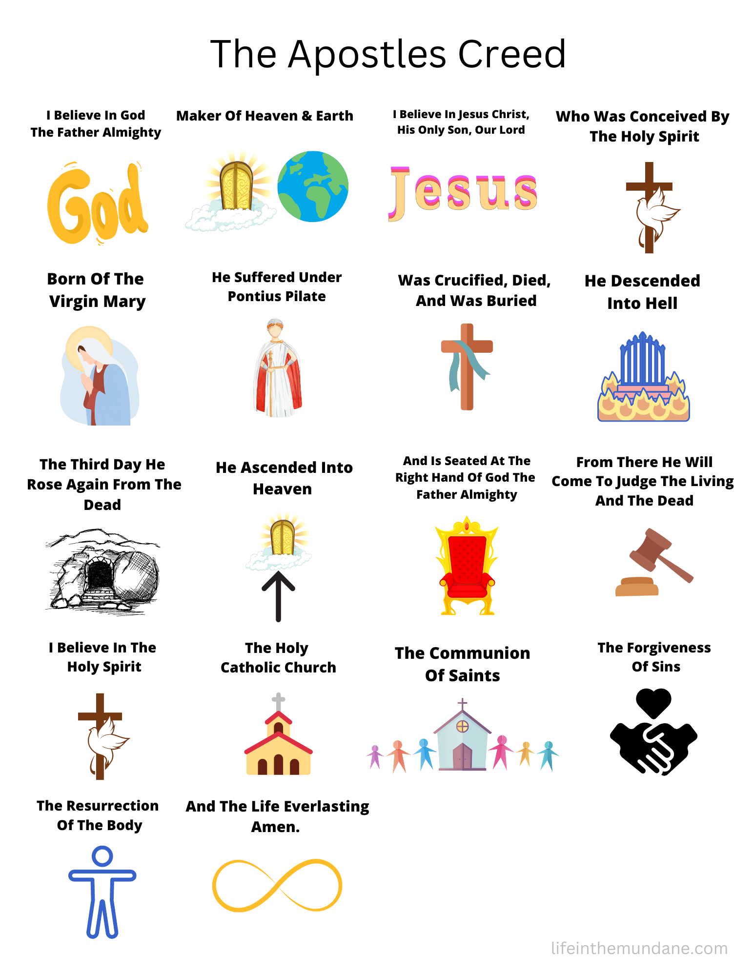 Foundations Of Faith Printables – Life in The Mundane